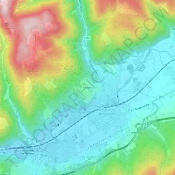 Am Berg topographic map, elevation, terrain