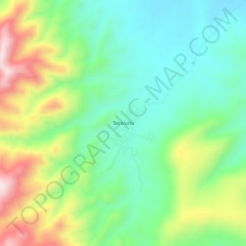 Tecolutla topographic map, elevation, terrain