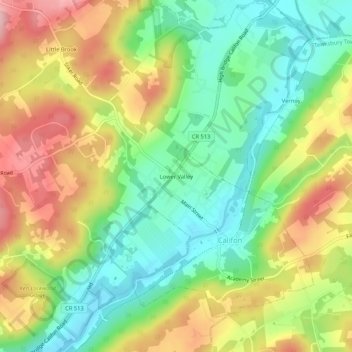 Lower Valley topographic map, elevation, terrain