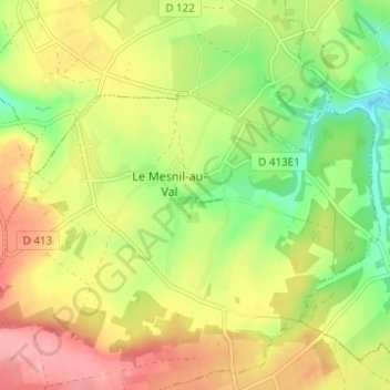 Le Hameau Paris topographic map, elevation, terrain