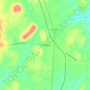 Silver Valley topographic map, elevation, terrain