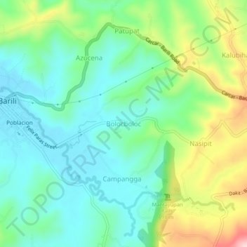 Bolocboloc topographic map, elevation, terrain