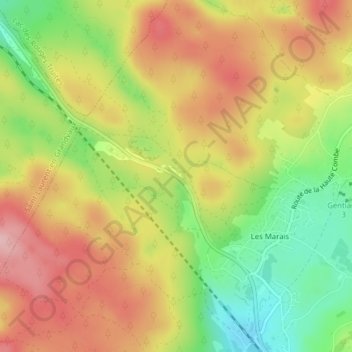 Col de la Savine topographic map, elevation, terrain