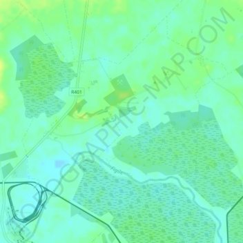 Shane Valley topographic map, elevation, terrain