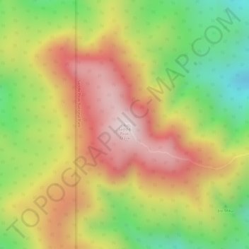 Saddle Peak topographic map, elevation, terrain