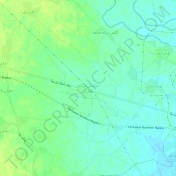Khurasan Refugee Camp topographic map, elevation, terrain