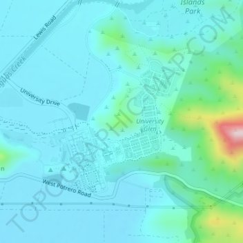 CSUCI Repeater Station topographic map, elevation, terrain