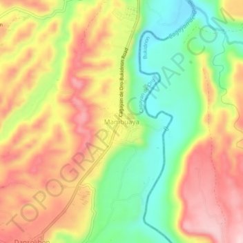 Mambuaya topographic map, elevation, terrain