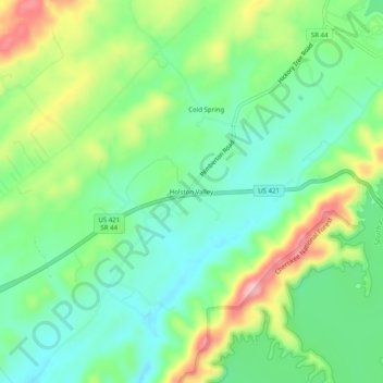 Holston Valley topographic map, elevation, terrain