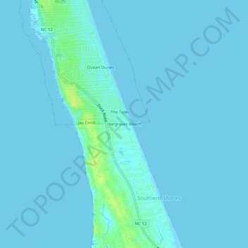 Hargraves Beach topographic map, elevation, terrain