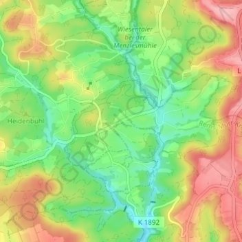 Neuwirtshaus topographic map, elevation, terrain