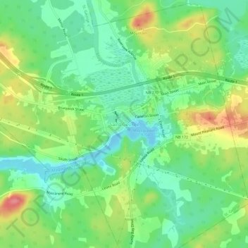 Saint George topographic map, elevation, terrain