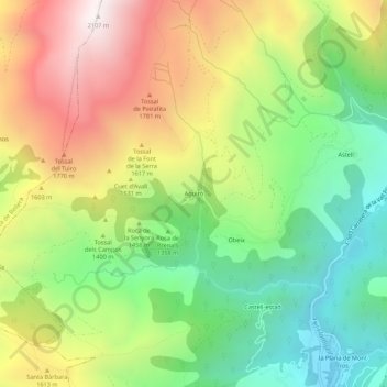 Aguiró topographic map, elevation, terrain