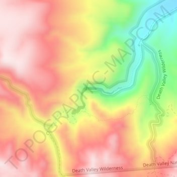 Darwin Falls topographic map, elevation, terrain