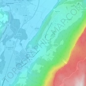 La Marine topographic map, elevation, terrain