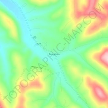 Georgetown topographic map, elevation, terrain