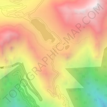 Sela-Pass topographic map, elevation, terrain