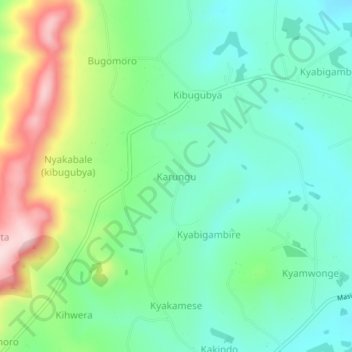 Karungu topographic map, elevation, terrain