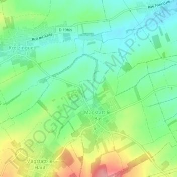 Kessel topographic map, elevation, terrain