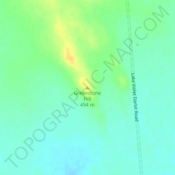 Greenstone Hill topographic map, elevation, terrain