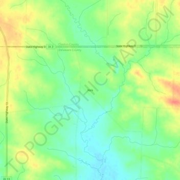 York topographic map, elevation, terrain