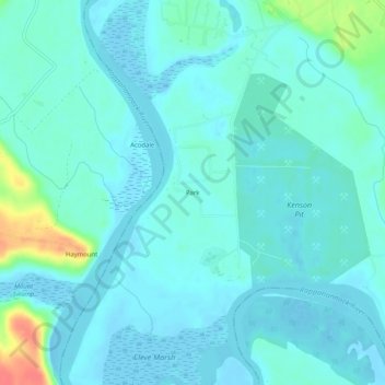 Park topographic map, elevation, terrain