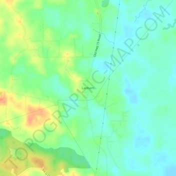 Lanham topographic map, elevation, terrain