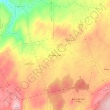 Porto da Nave topographic map, elevation, terrain