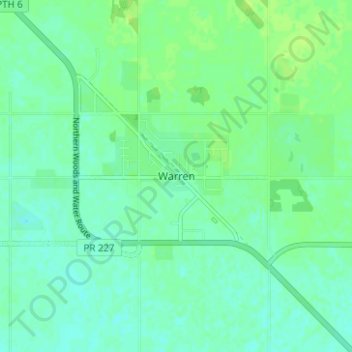 Warren topographic map, elevation, terrain