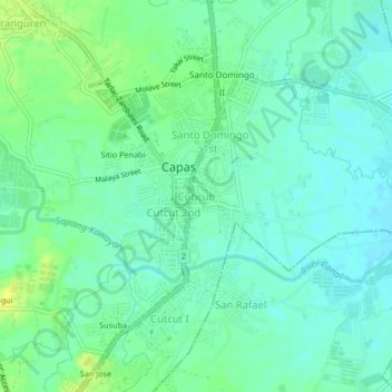 Cubcub topographic map, elevation, terrain