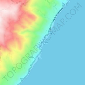 Tan-awan topographic map, elevation, terrain