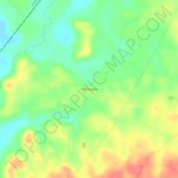 Old Sparta topographic map, elevation, terrain