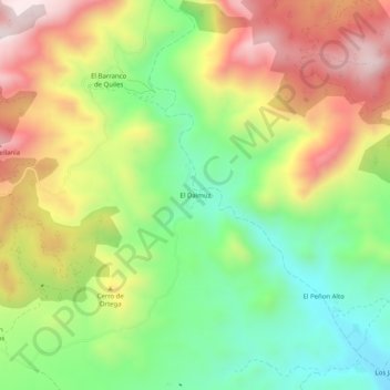 El Daimuz topographic map, elevation, terrain