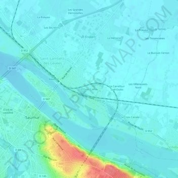 Le Gros Caillou topographic map, elevation, terrain