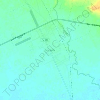 Batesville topographic map, elevation, terrain