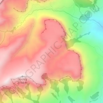 Royal Natal National Park topographic map, elevation, terrain