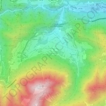 Maria Schutz topographic map, elevation, terrain