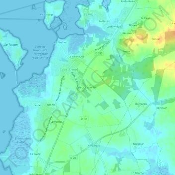 Le Clos Salomon topographic map, elevation, terrain
