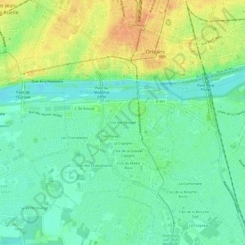 Clos Pré Renault topographic map, elevation, terrain