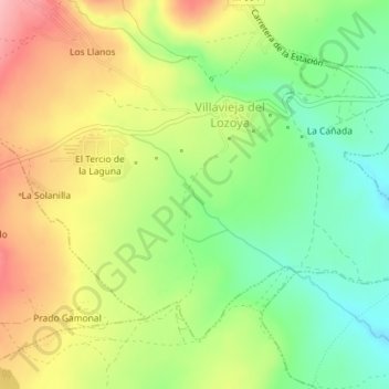 Las Navas topographic map, elevation, terrain