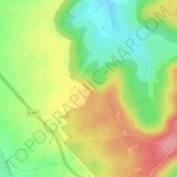 La Roche topographic map, elevation, terrain
