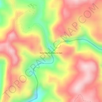 Nadarivatu Hydro Electric Dam topographic map, elevation, terrain