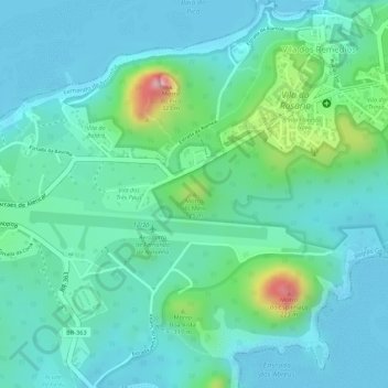 Morro do Meio topographic map, elevation, terrain