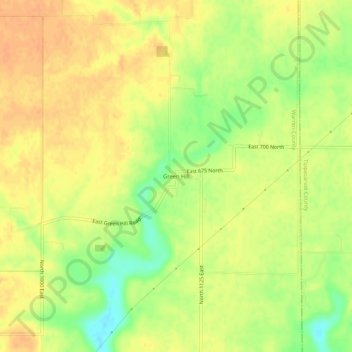 Green Hill topographic map, elevation, terrain