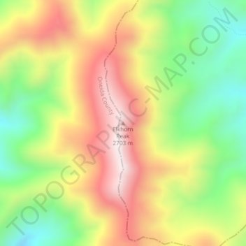 Elkhorn Peak topographic map, elevation, terrain