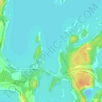 Bakers Narrows topographic map, elevation, terrain