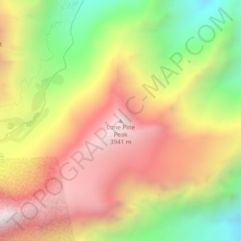 Lone Pine Peak topographic map, elevation, terrain