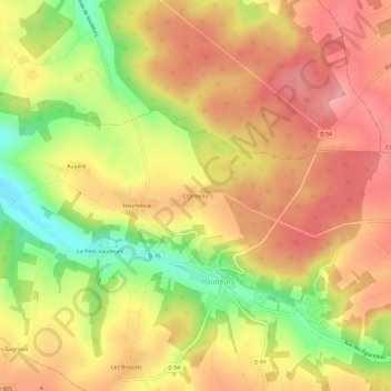 L'Ormeau topographic map, elevation, terrain