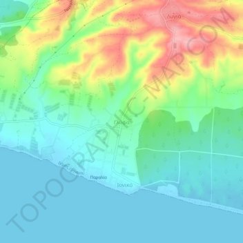 Glyfa topographic map, elevation, terrain