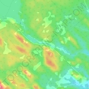 Lower New Cornwall topographic map, elevation, terrain